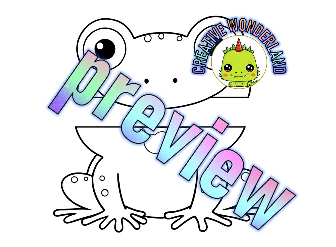 Frog Puppet - Paper Bag Craft - Coloring Activity - Animal Activity ...