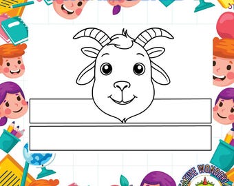 Kangaroo Headband - Animal Hat Crown Paper Craft - Coloring Activity ...