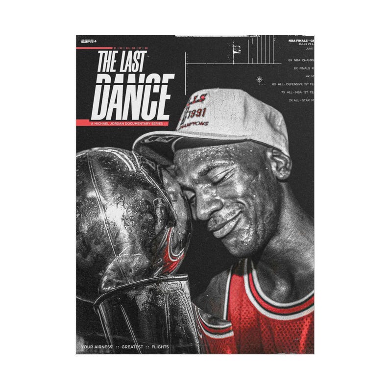 Vintage Michael Jordan Poster - NBA Wall Decor for Mancave, Chicago ...
