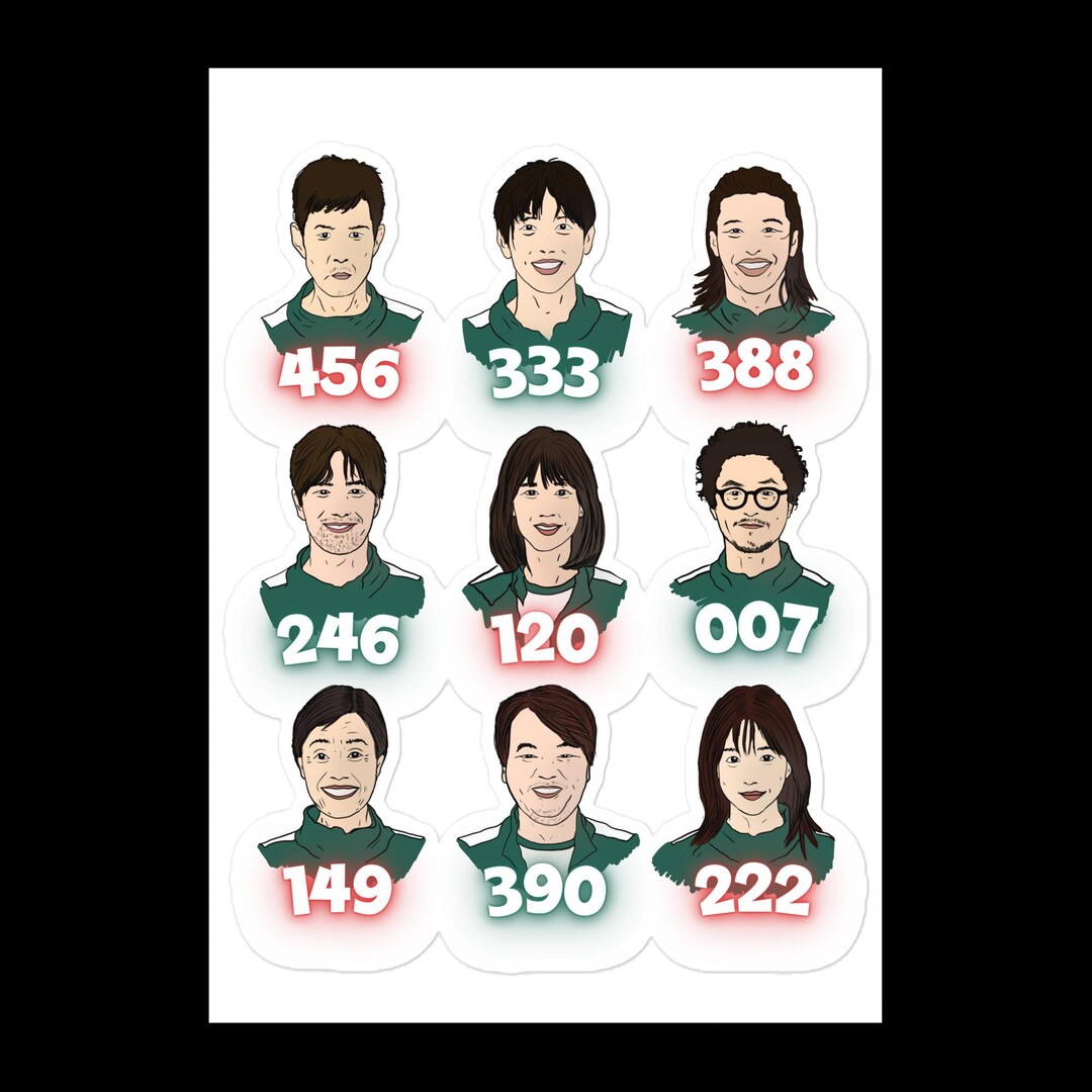 Squid Game Sticker Sheet Squid Game Players Season 2 Kiss-cut Stickers ...