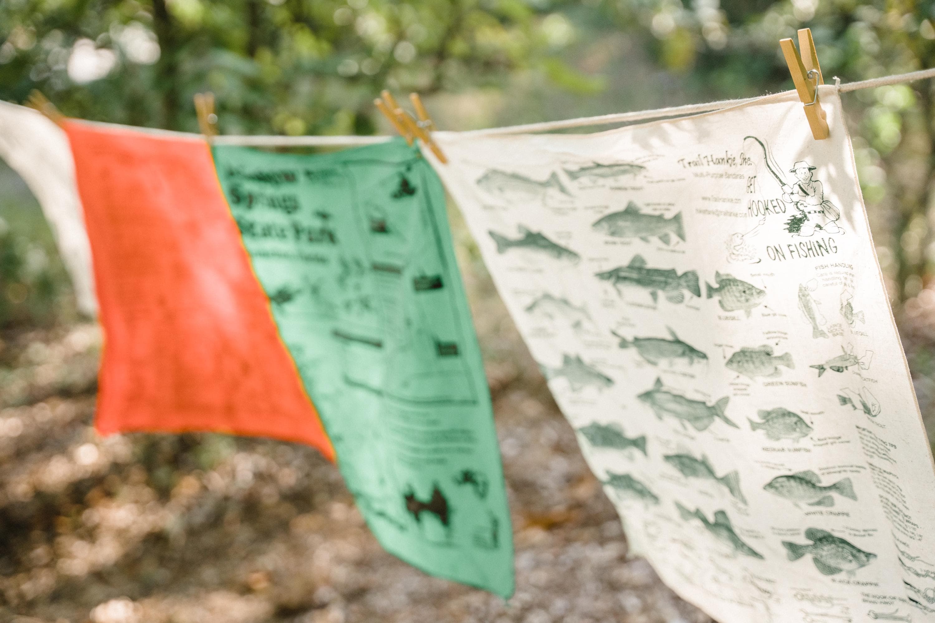 Pick 3 Hiking Bandanas: Camping, Fishing, Tree ID - 100% Cotton - Etsy
