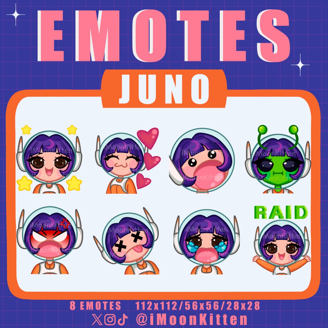 Cute Juno Overwatch Emotes Bundle Set - Twitch, Discord, Youtube - Etsy