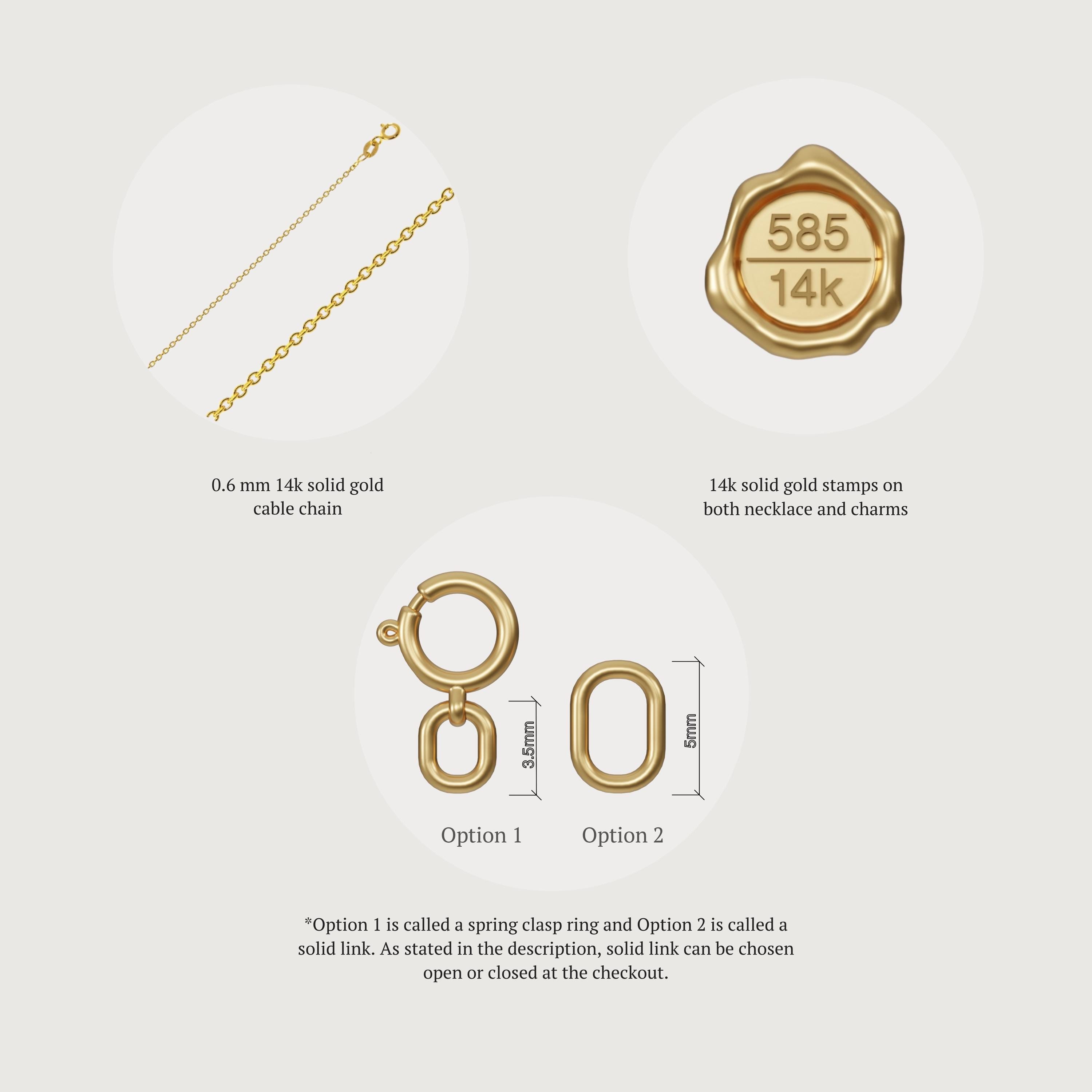 14K Solid Gold Realistic Music Instrument Charm: Violin, Piano ...