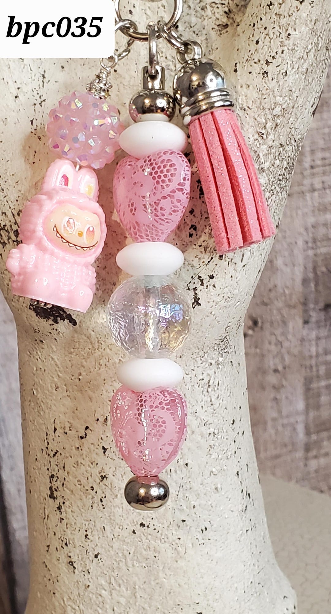 Labooboo Pink Hearts Backpack Charm Bpc035 - Etsy