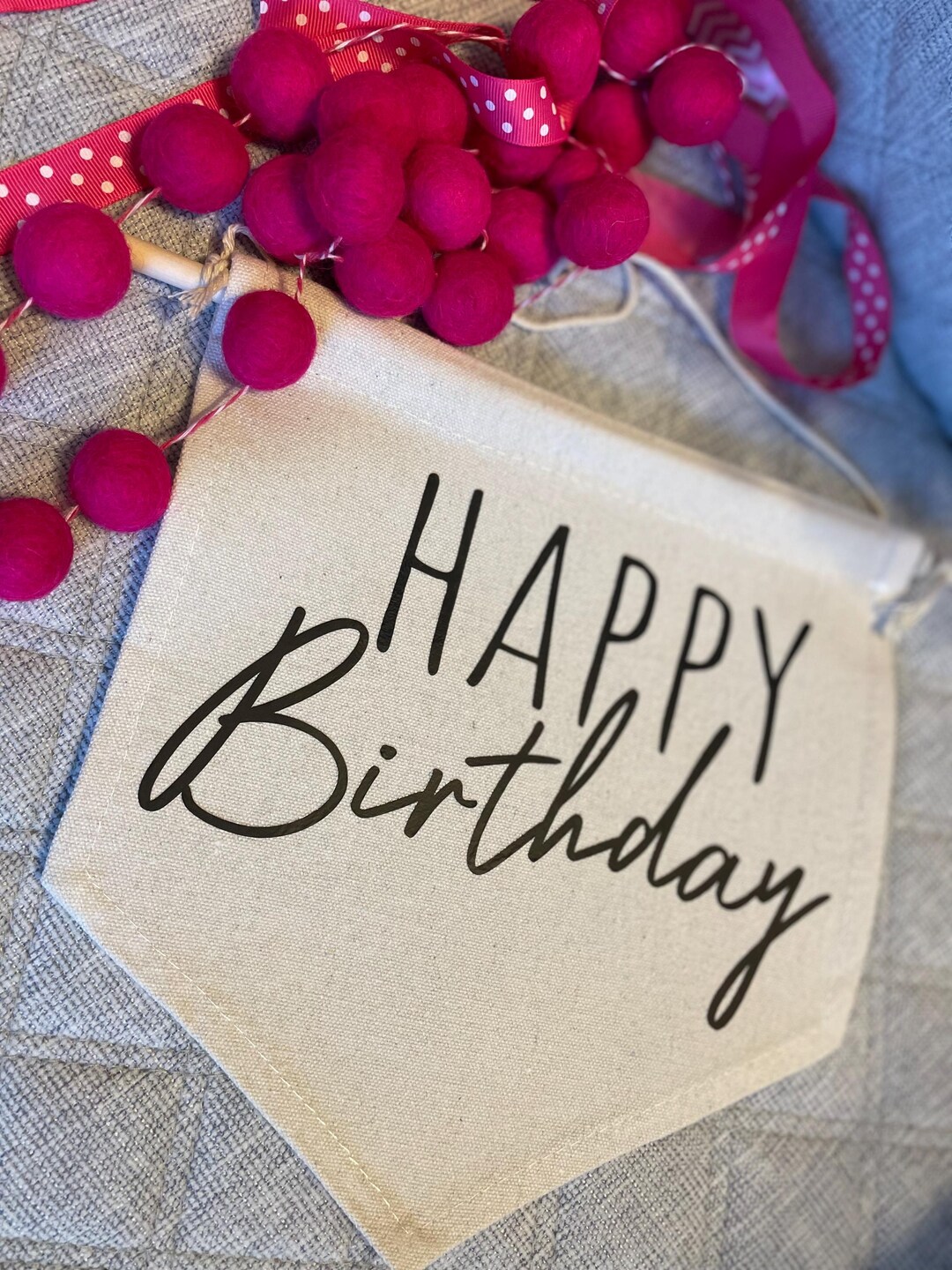 Happy Birthday Reusable Banner - Etsy