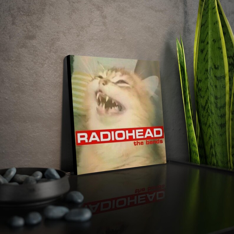 Radiohead the Bends, Cat Album Cover Parody, Cute Cat Wall Decor, Funny ...