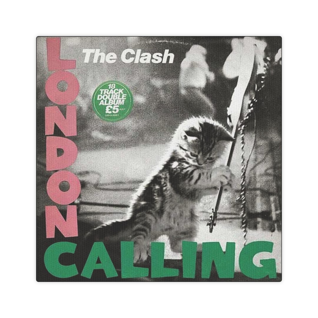 The Clash London Calling, Cat Album Cover Parody, Cute Cat Wall Decor ...