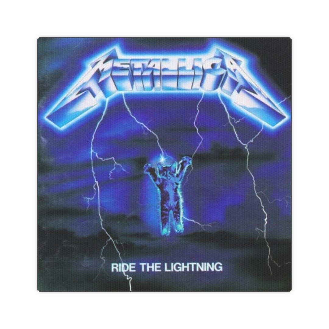 Metallicat Ride the Lightning, Cat Album Cover Parody, Cute Cat Wall ...