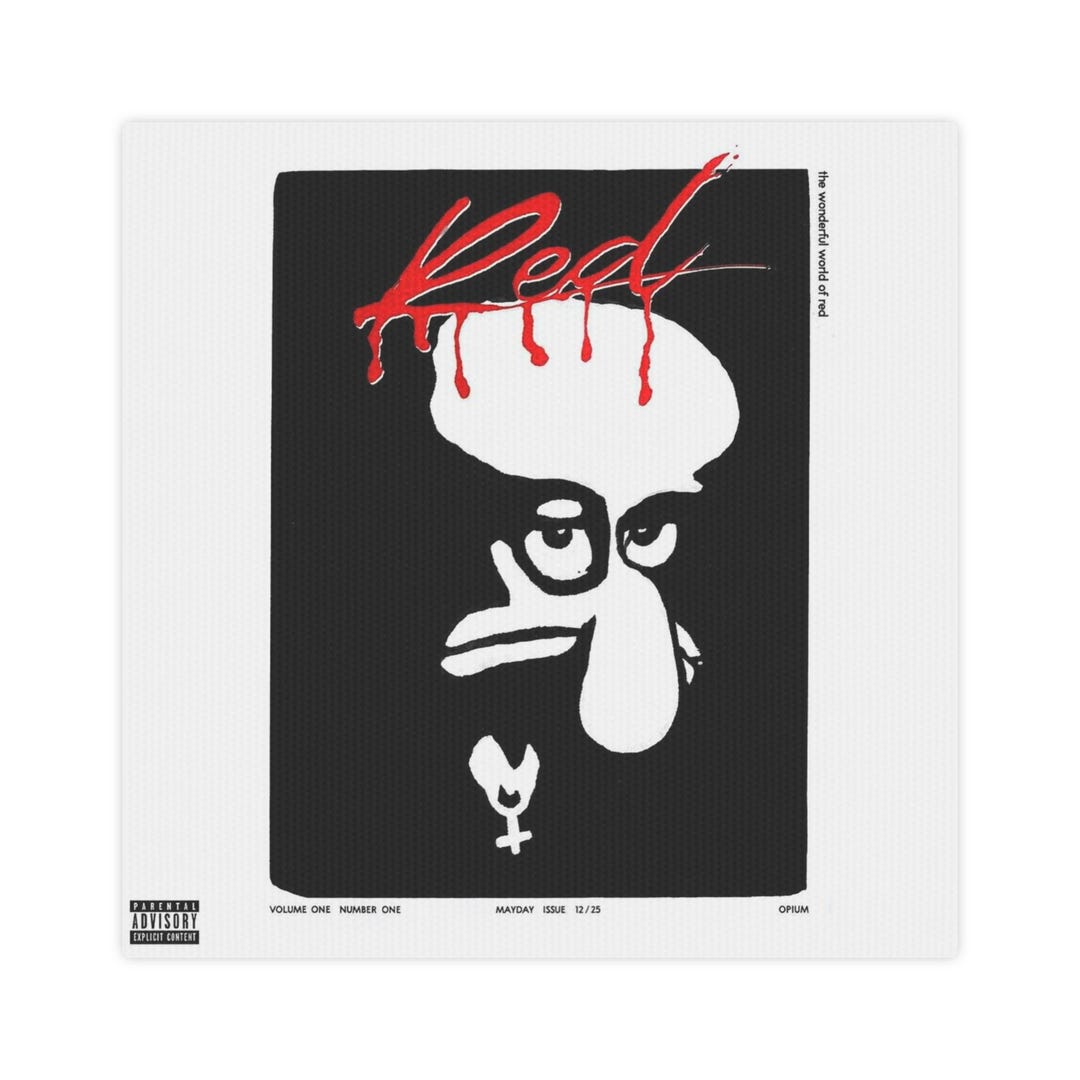 Spongebob Playboi Carti Parody Whole Lotta Red Album Cover, Opium, Album Art, Music Poster Print ...