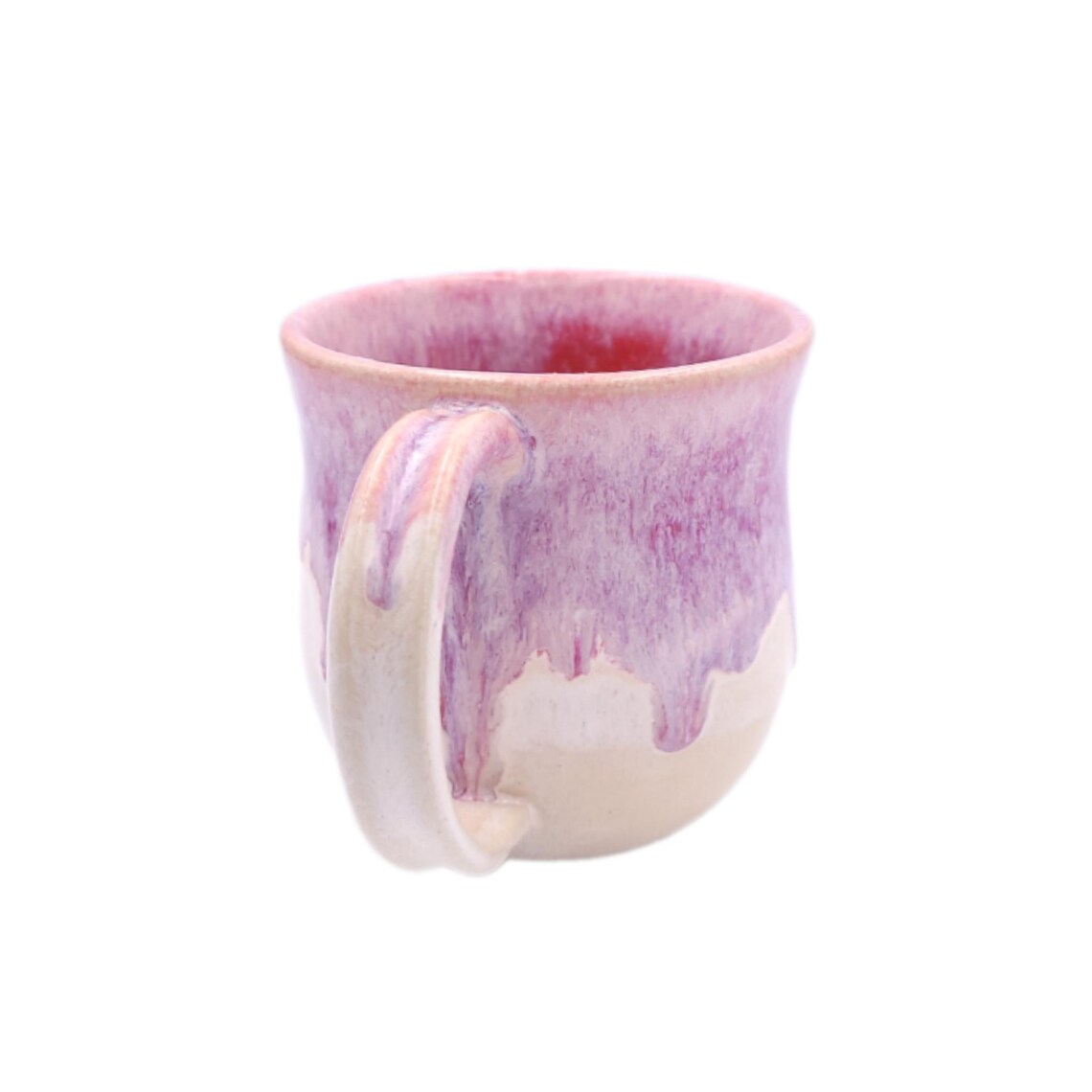 Handcrafted Ceramic Drippy Mug, Blush Pink Glaze (230ml) - Etsy