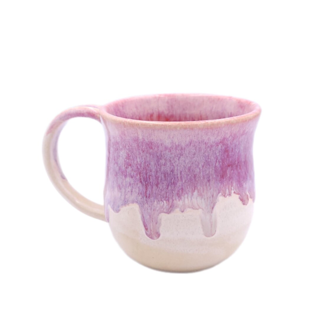Handcrafted Ceramic Drippy Mug, Blush Pink Glaze (230ml) - Etsy