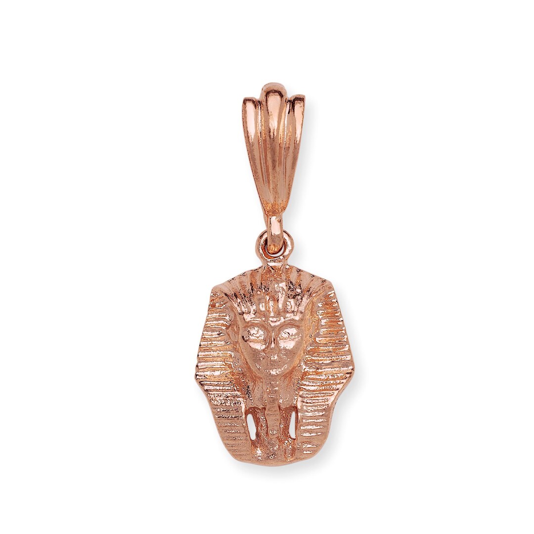 Small Egyptian Pharaoh Head Real Pure Copper Pendant, Charm - Etsy