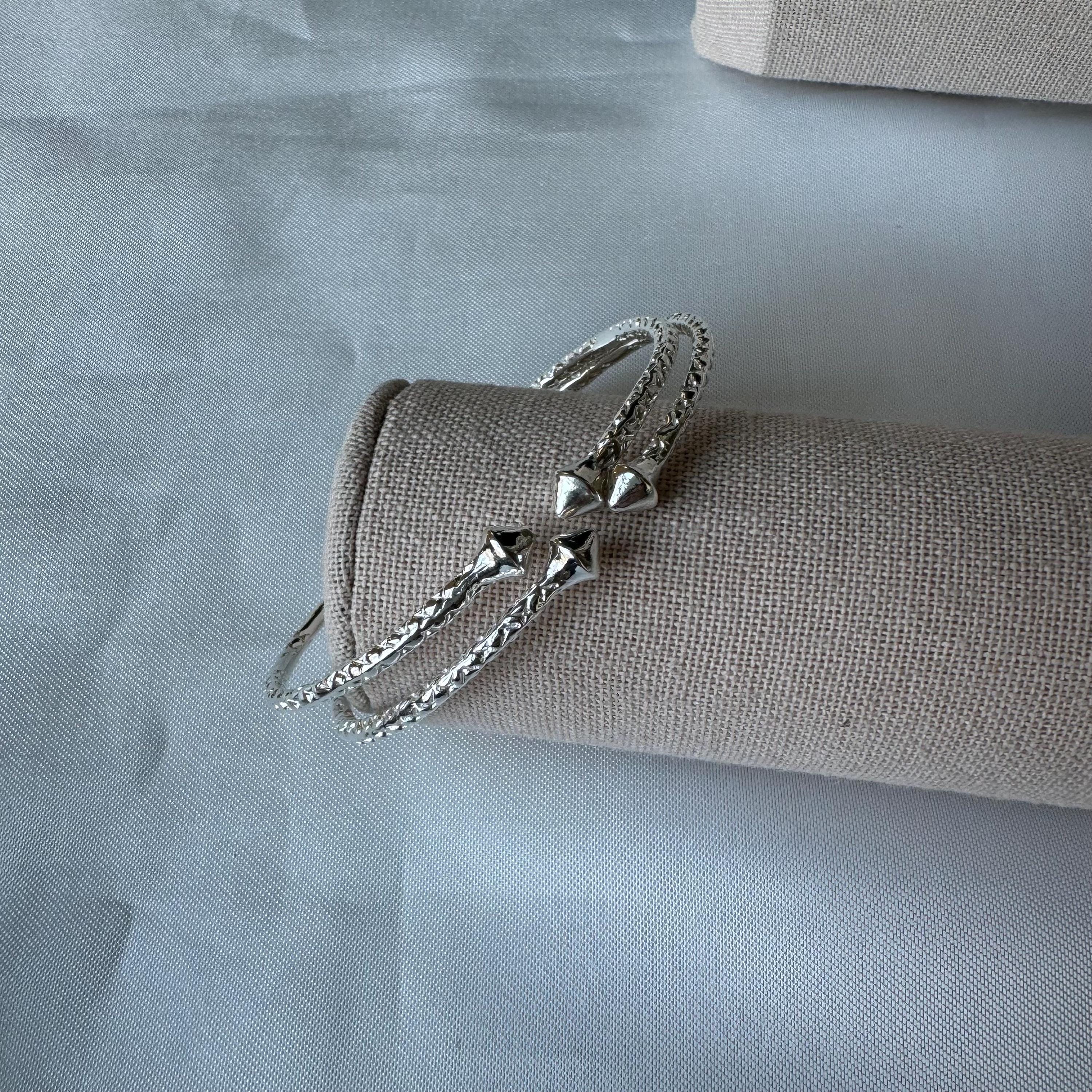 Smooth Pyramid Ends 14k Gold Plated on .925 Sterling Thin Silver West ...
