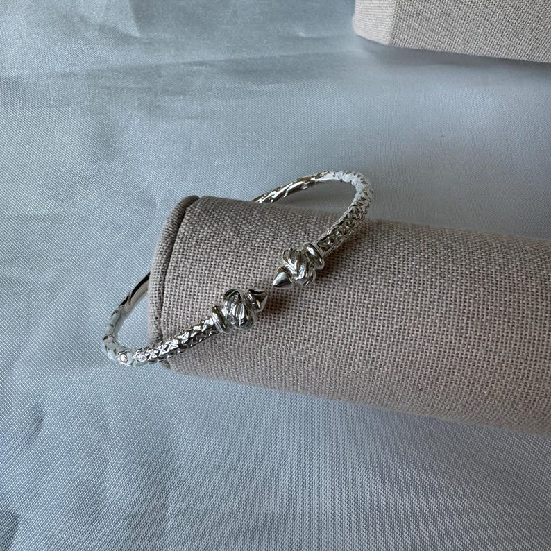 Torch Ends Taj Mahal .925 Sterling Silver West Indian Bangle Caribbean ...