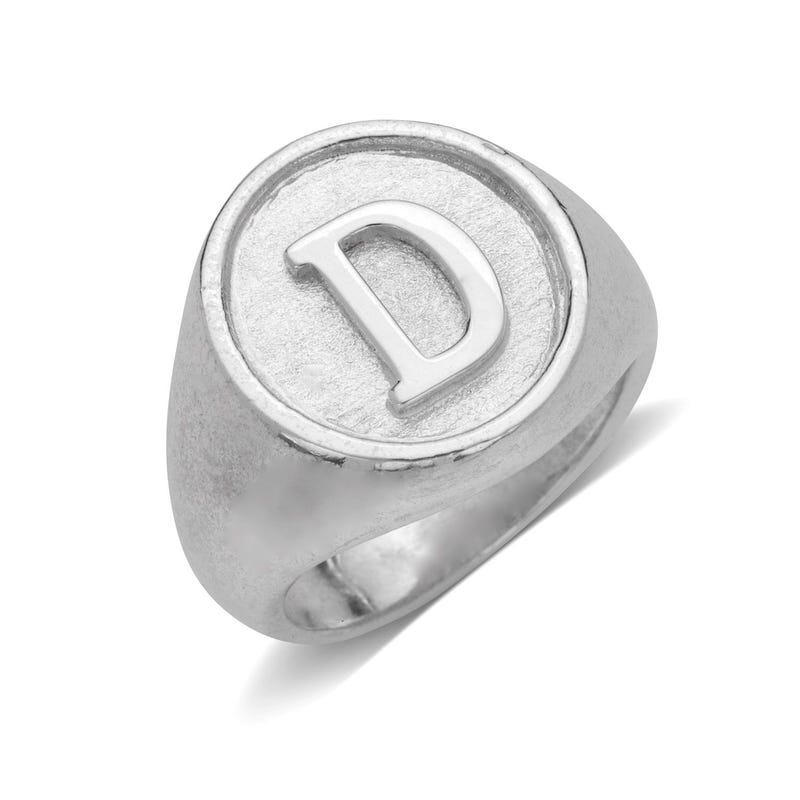 Sterling Silver Initial Rings - Etsy