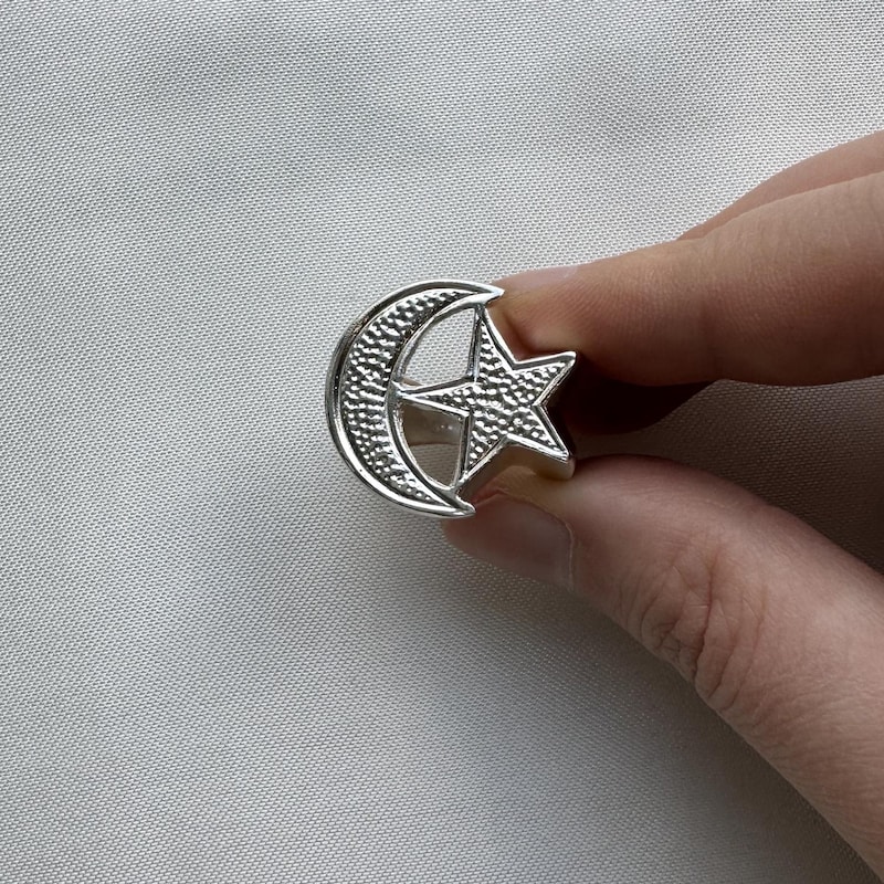 925 Silver Mens Star Ring - Etsy