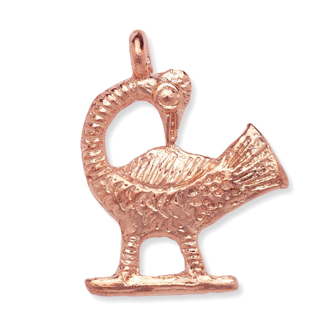 Real Pure Copper Large Sankofa Bird Pendant, African Pendant, Gift for ...