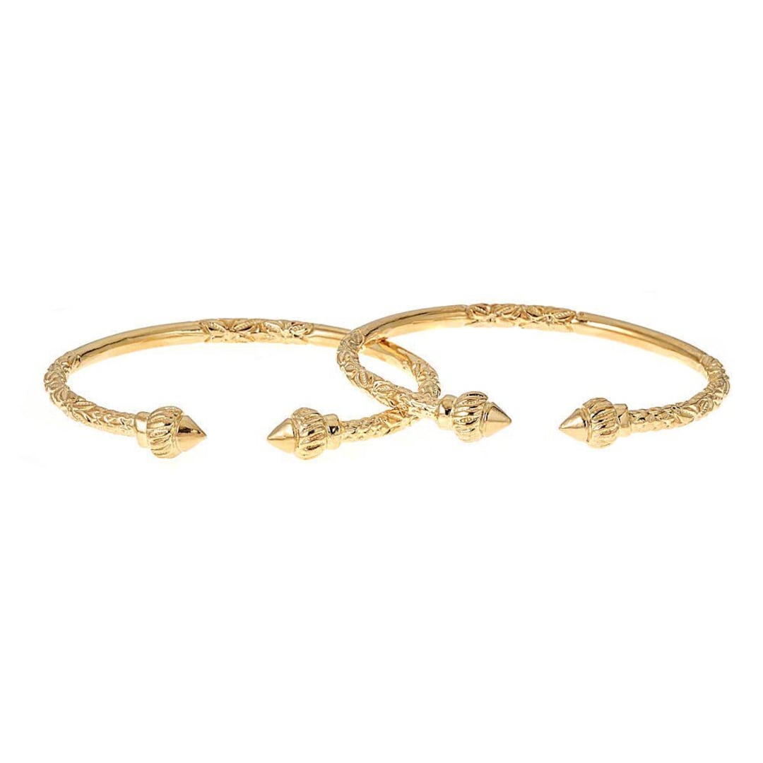 Taj Mahal Ridged Arrow 14k Gold Plated on .925 Sterling Silver Thick ...