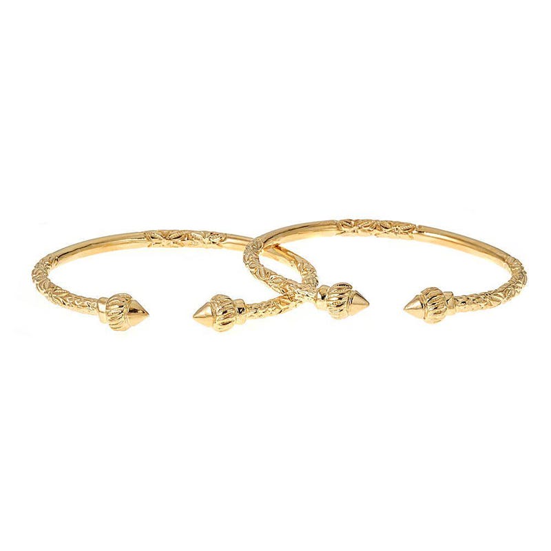 10k Gold Bangle India - Etsy