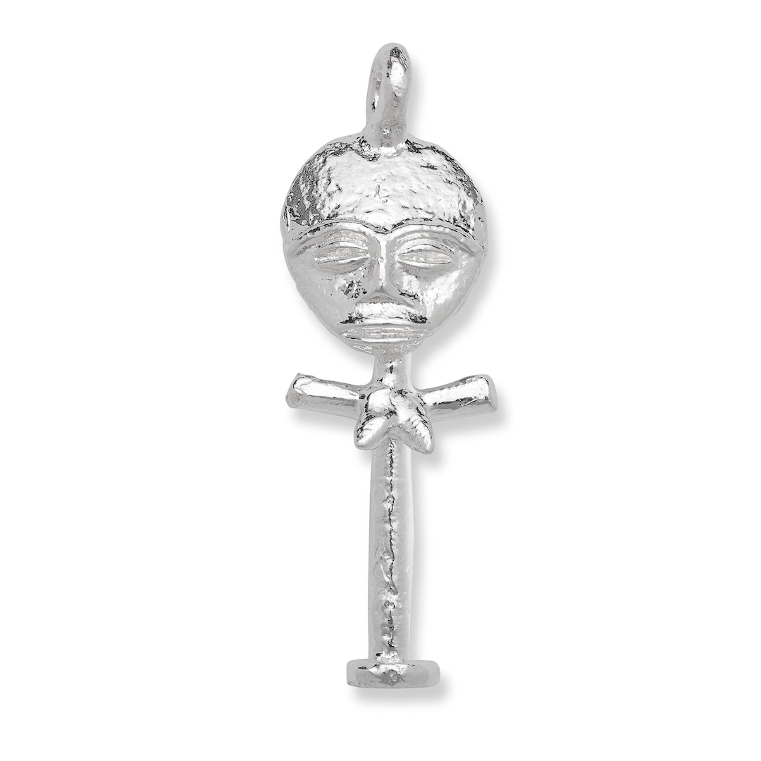 Ashanti Doll Pendant, African Fertility Doll, Solid .925 Sterling ...