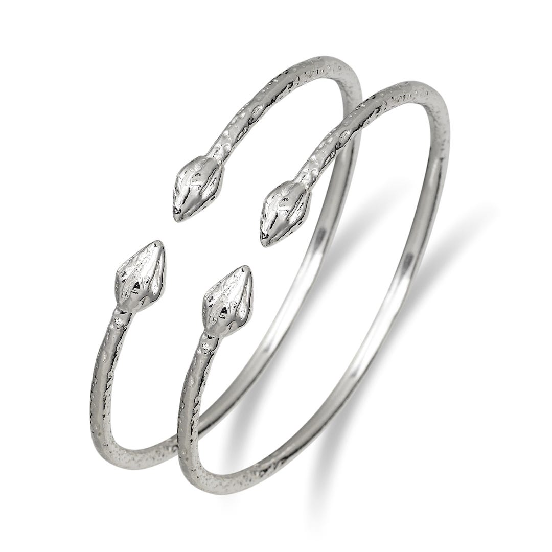 Cocoa Pods Pointy Bulbs .925 Sterling Silver West Indian BABY Bangles ...