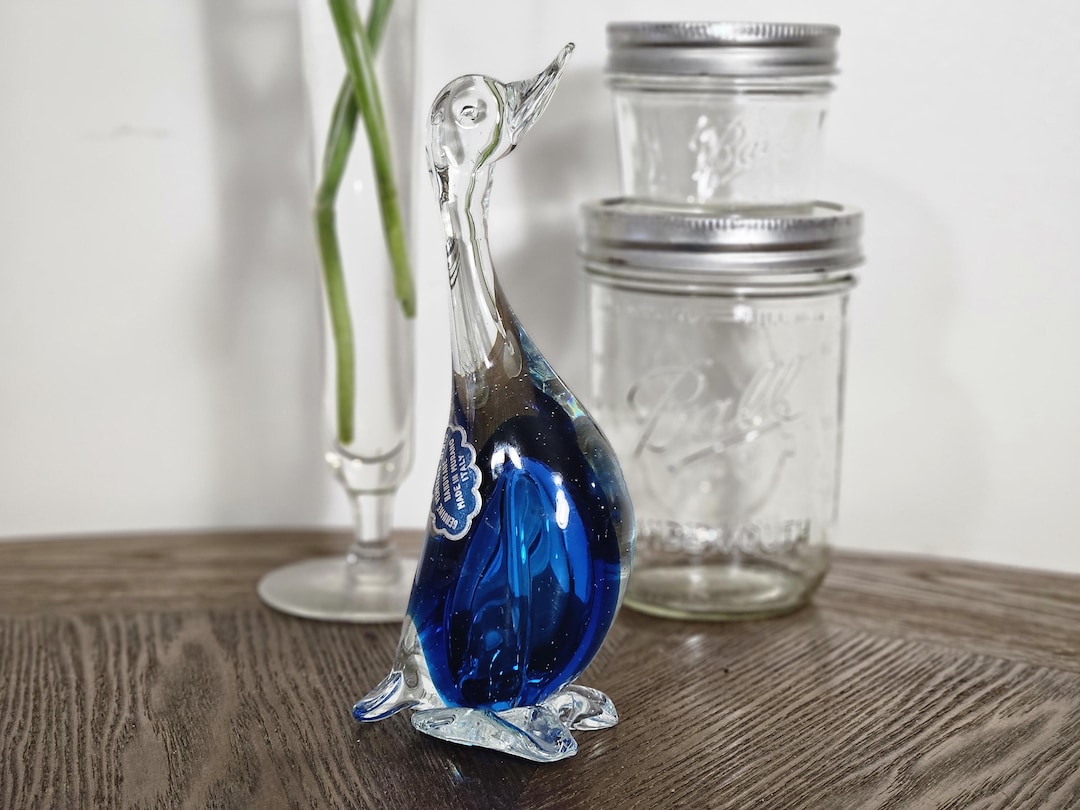 Vintage Murano Glass Duck – Mid-century Italian Art Glass Figurine ...