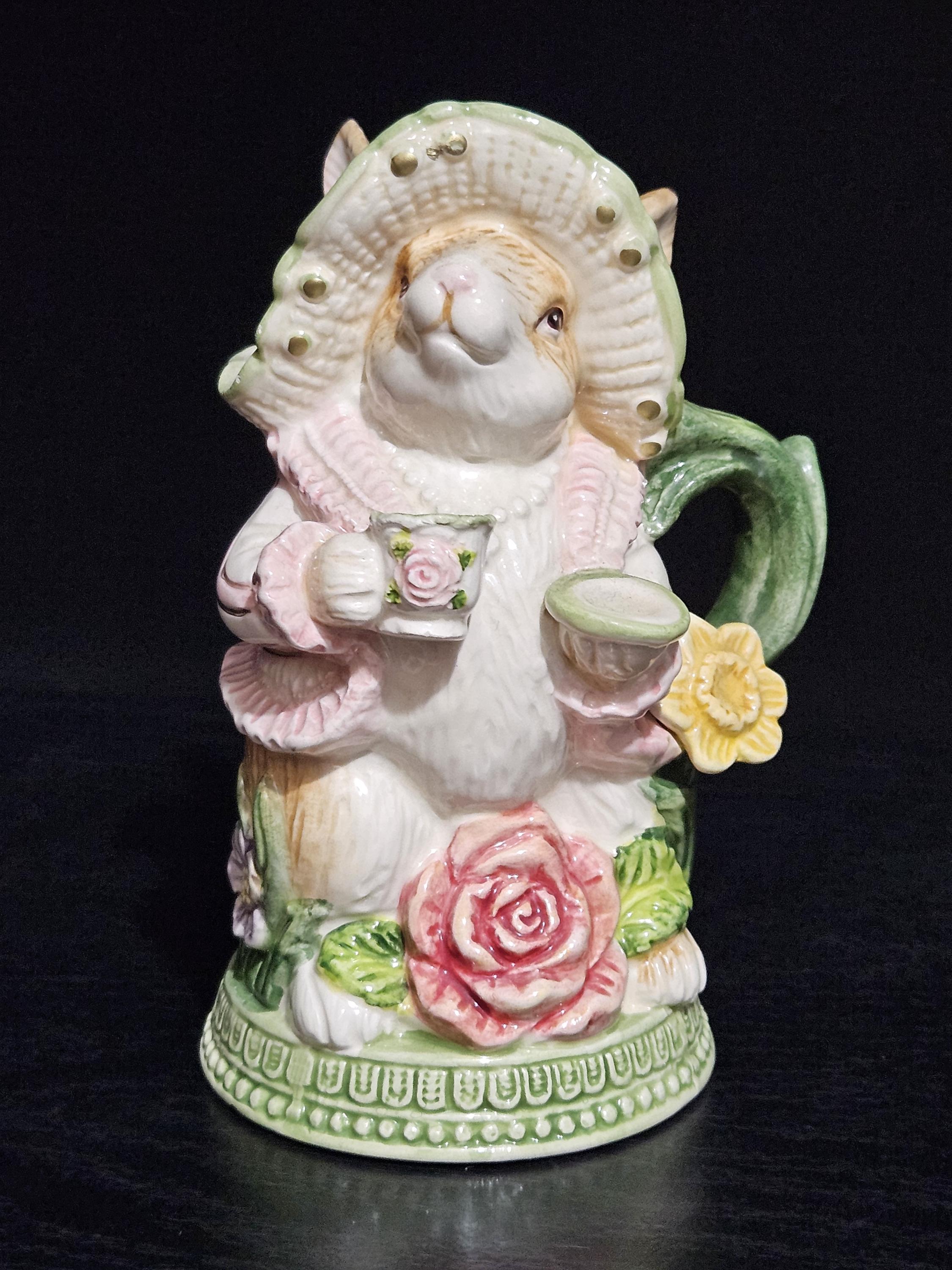 Kaldun & Bogle Victorian Bunny Tea Set – Vintage Ceramic 4-piece Set ...