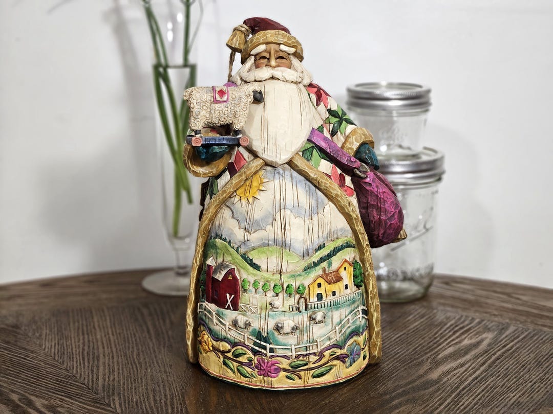 Jim Shore 2003 Santa Figurine “o'er the Fields We Go” – Heartwood Creek ...
