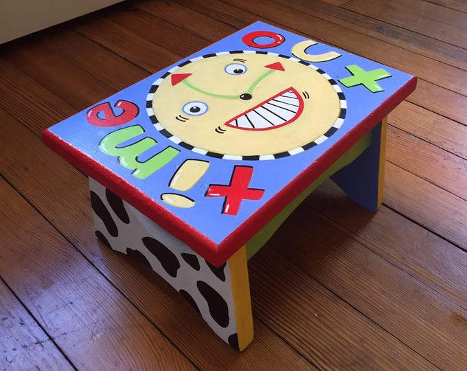 Wooden Handpainted Time Out Stool - Etsy