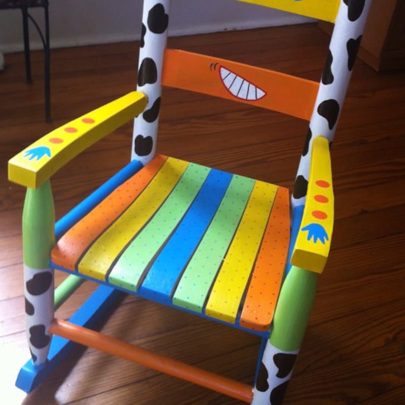 Whimsical Painted Chair - Etsy