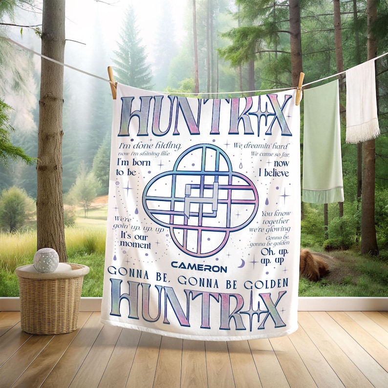 Demon Huntrix Kpop Blanket,huntrix Theme Personalized Blanket ...