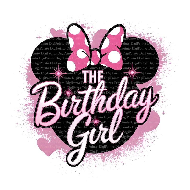6 the Birthday Girl Minnie Mouse Style Clipart, Digital Download, Jpgs ...