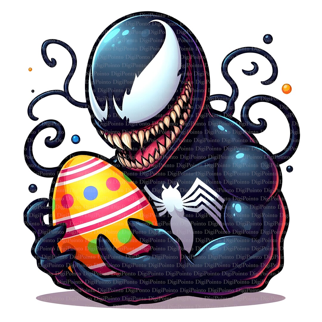 Venom With Easter Egg, Digital Download, No Background, Transparent PNG ...