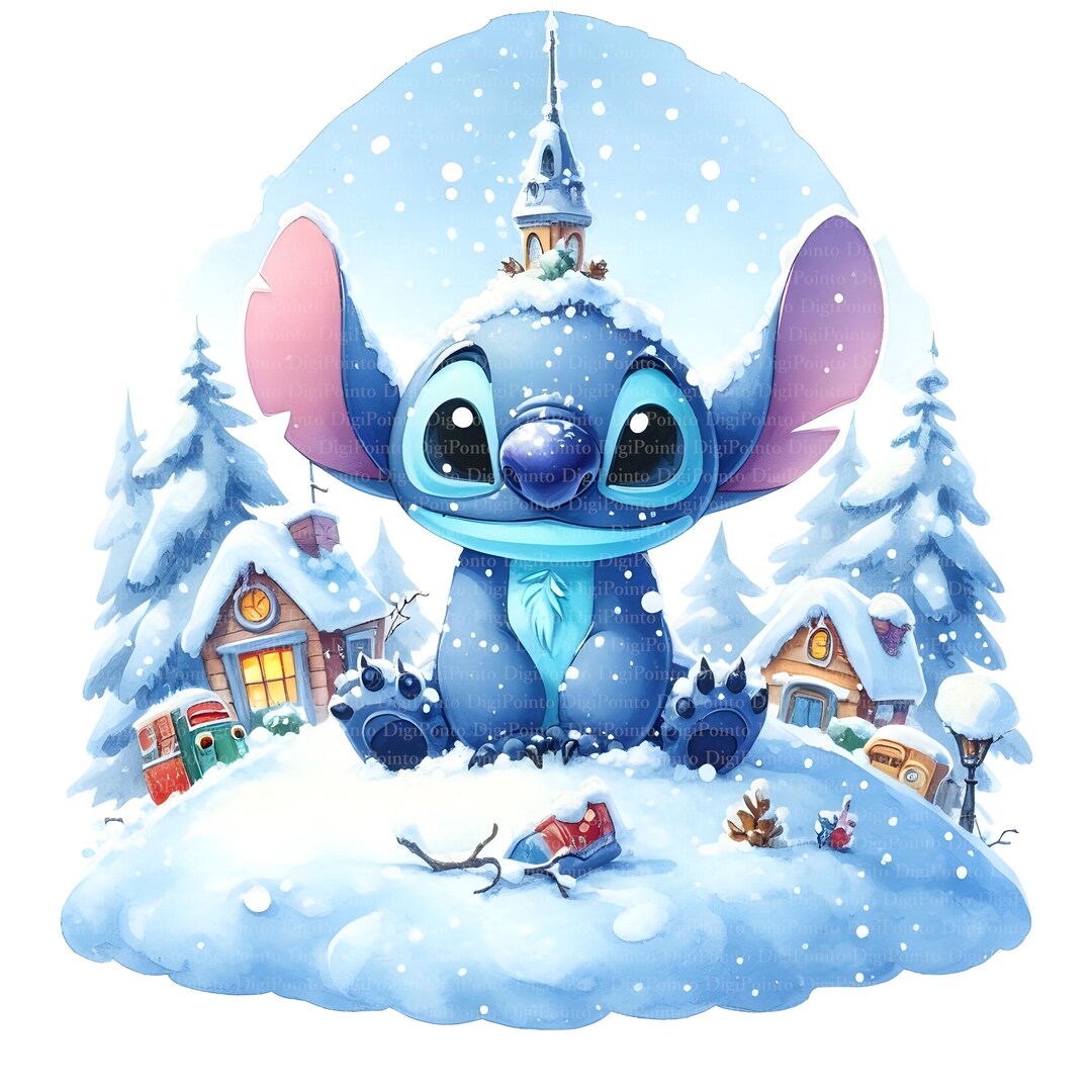 Winterwonderland Stitch Clipart, Digital Download, Jpgs Files, Instant ...