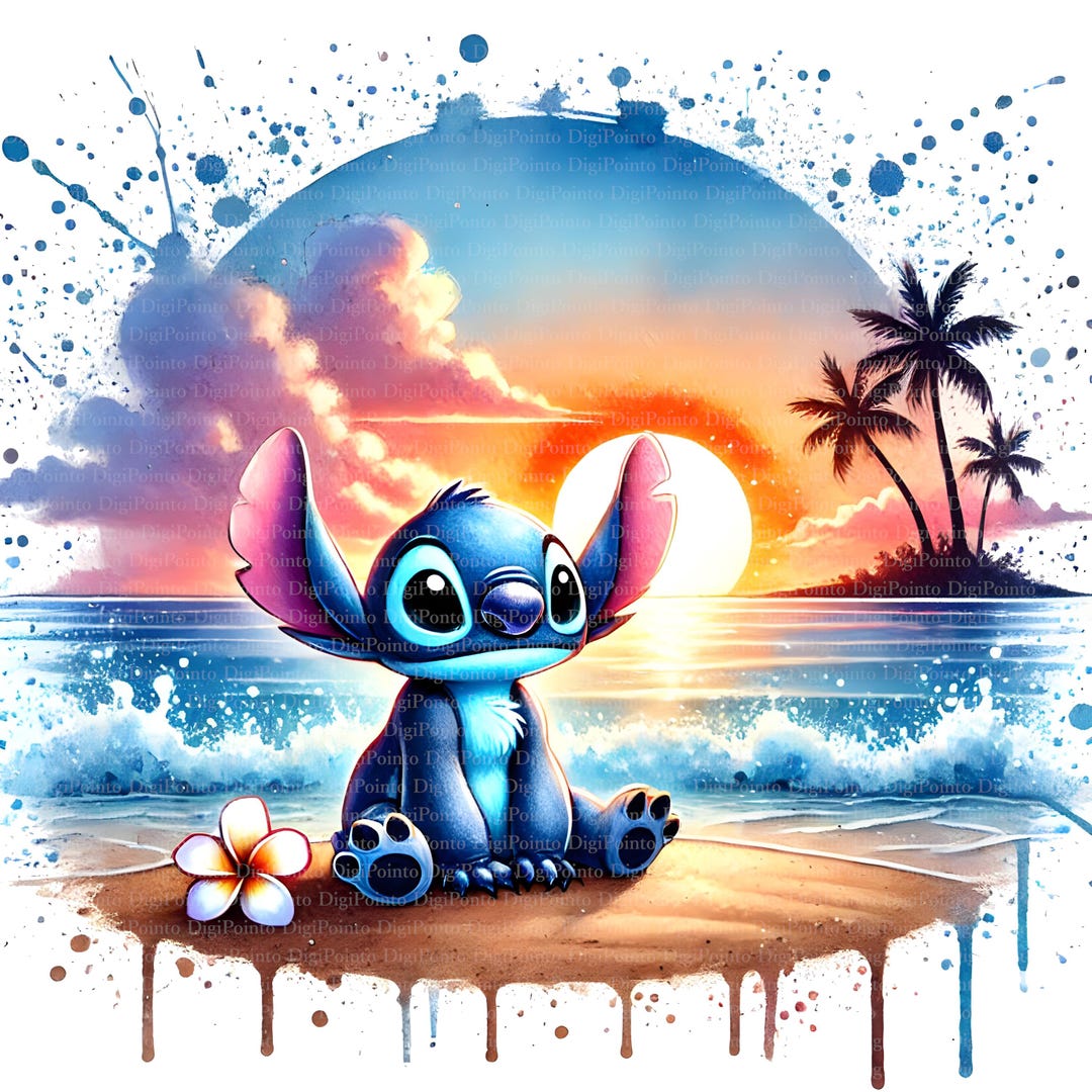 Beachfeeling With Stitch Clipart, Digital Download, Jpgs Files, Instant ...