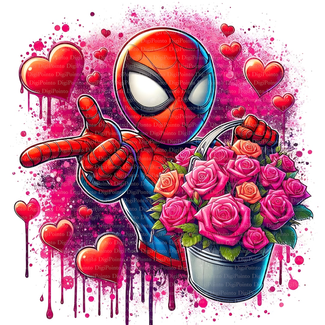 2 Spidey Rose Picture Clipart, Digital Download, Jpgs Files, Instant ...