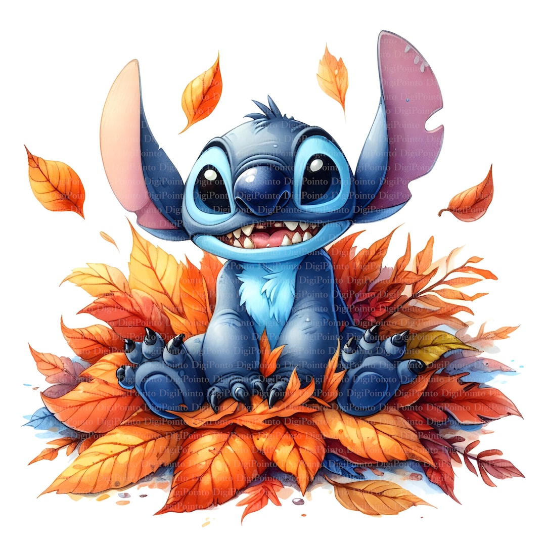 Happy Stitch Autumn, Digital Download, No Background, Transparent PNG ...