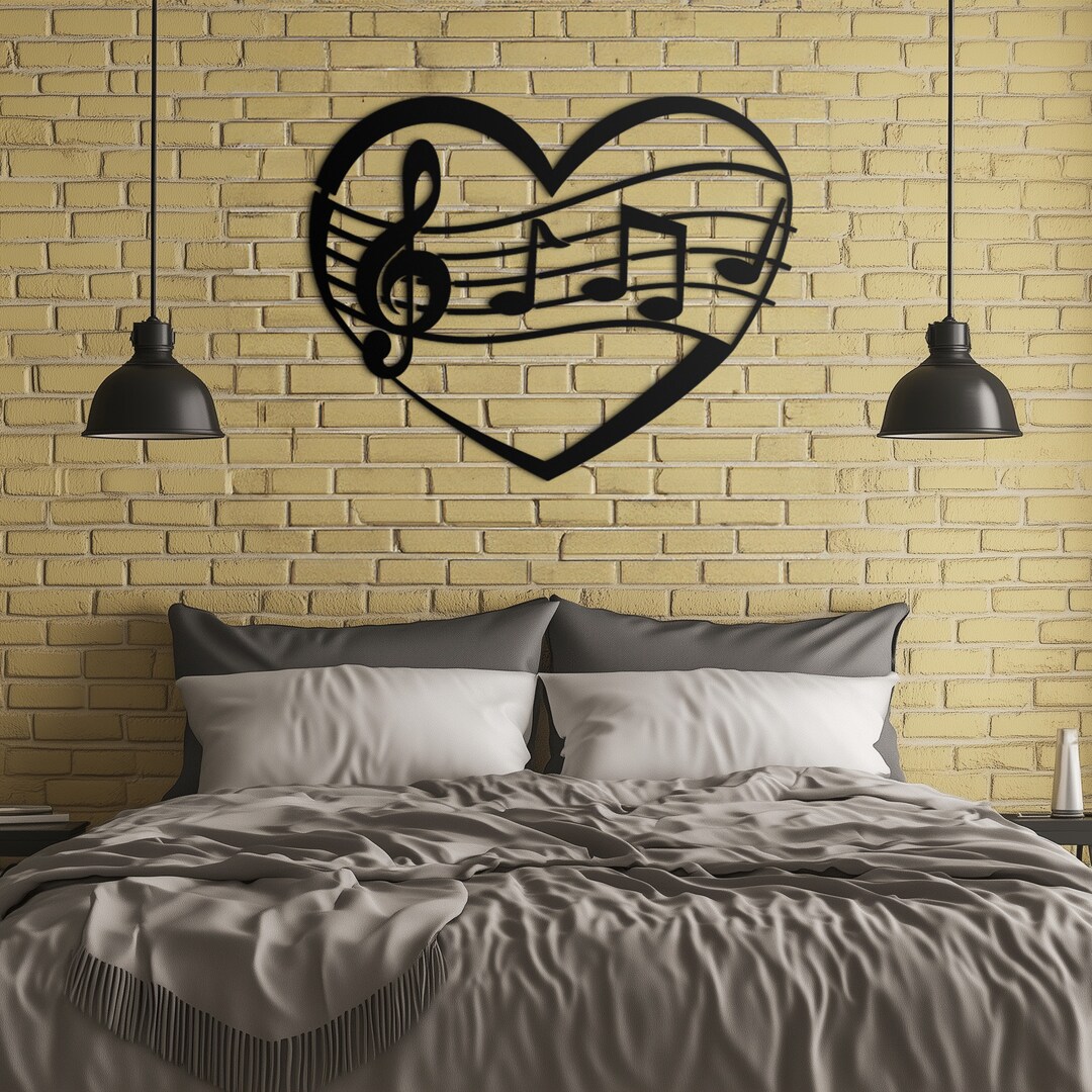 Music Notes Wall Art, Music Notes Metal Wall Decor, Gifts for Musicians ...