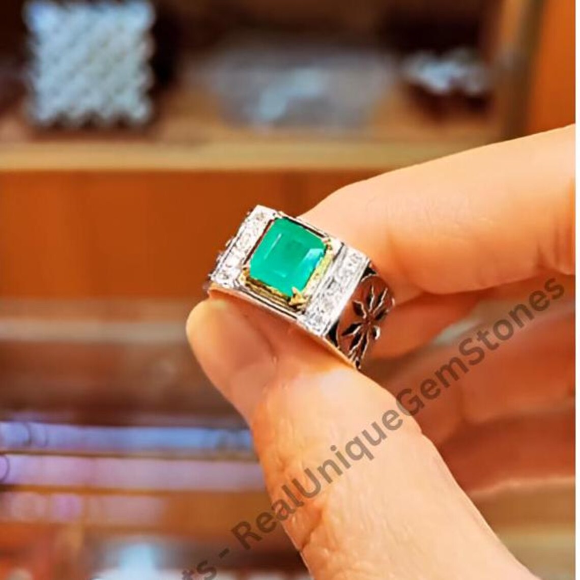 Original Zambian Zamurd Ring Best Quality Emerald Ring Sterling Silver ...