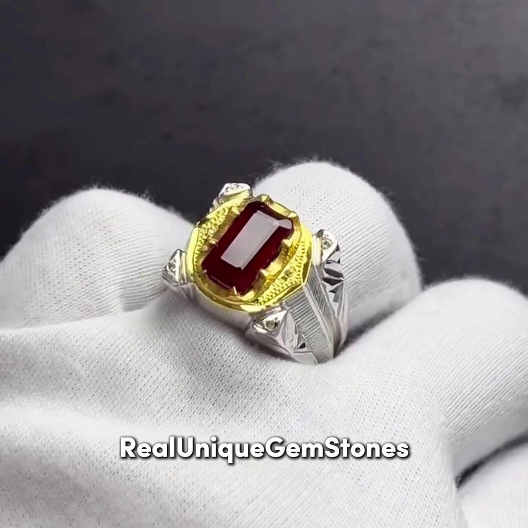 Original Red Ruby Yaqoot Ring Beautiful Yaqoot Ruby Gemstone Ring ...