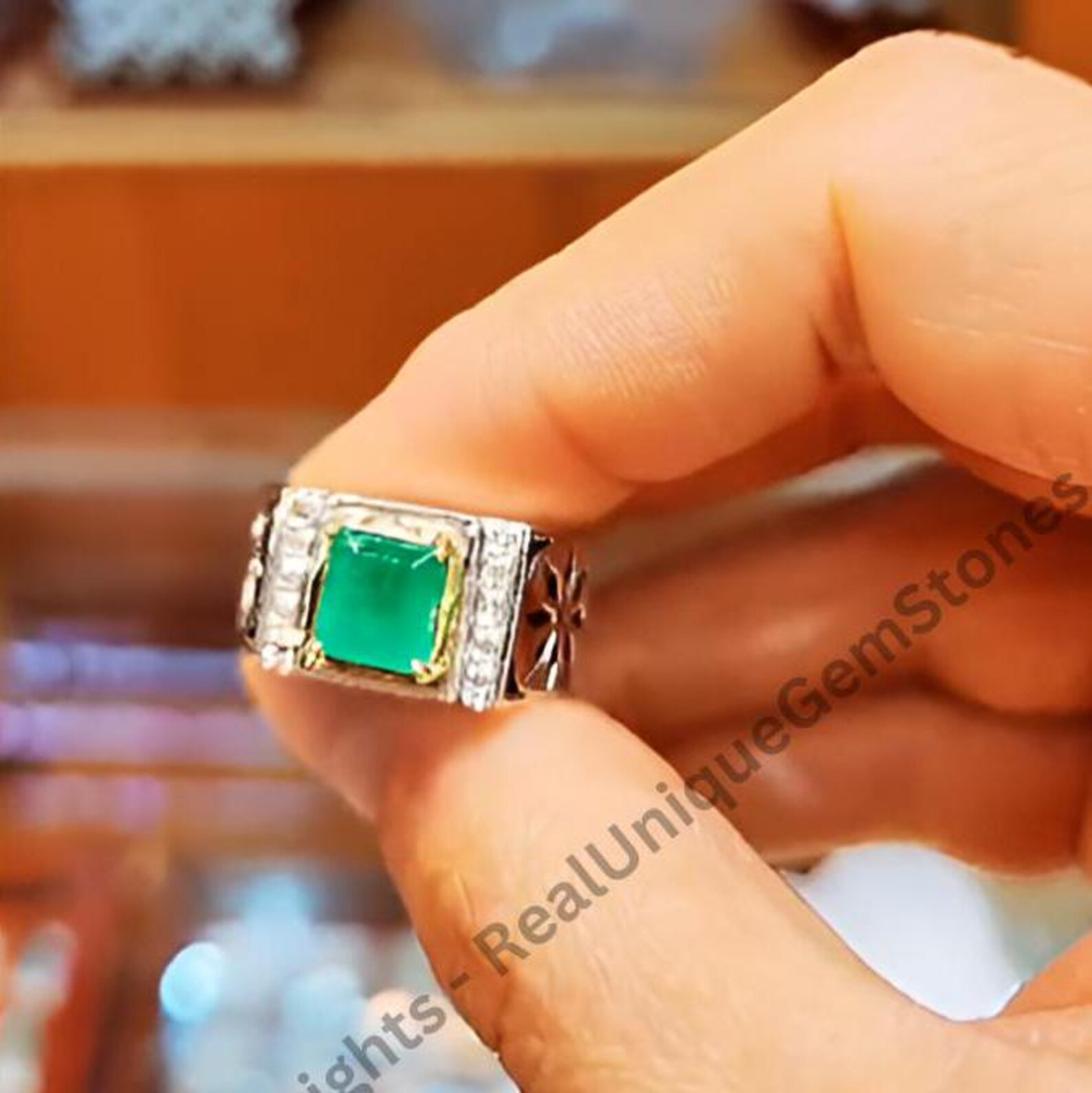 Original Zambian Zamurd Ring Best Quality Emerald Ring Sterling Silver ...