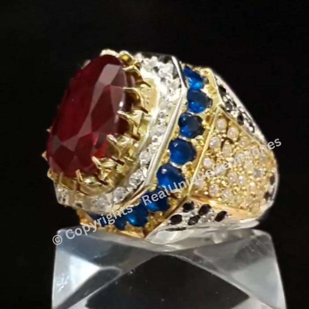 Unmatched Quality Ruby Yaqoot Ring Top Tier Ruby Gemstone Ring for Men ...