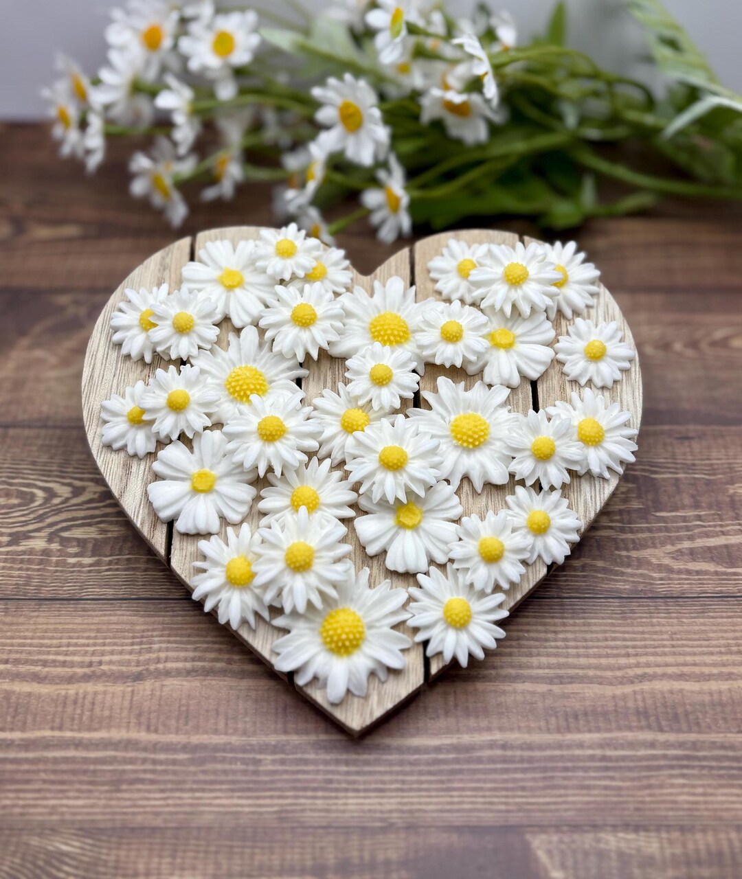 Edible Daisy Flower Cake Decoration. Fondant Sugarpaste Mixed Size ...