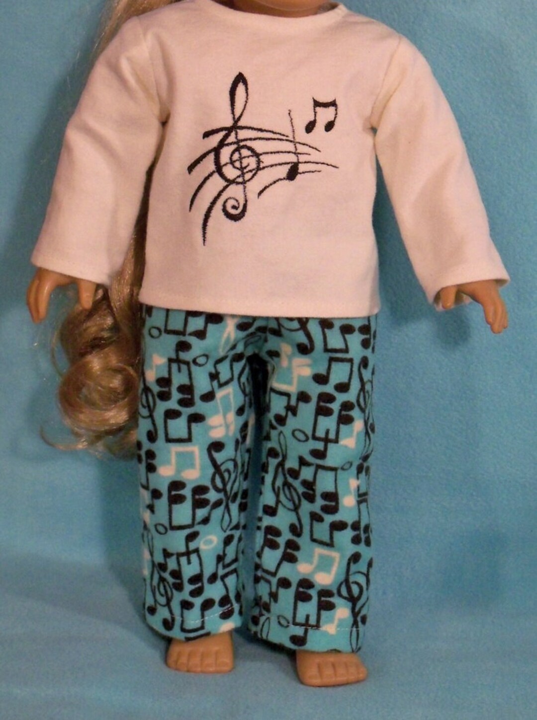 Musical Notes Pajamas for 18 Inch Dollars - Etsy