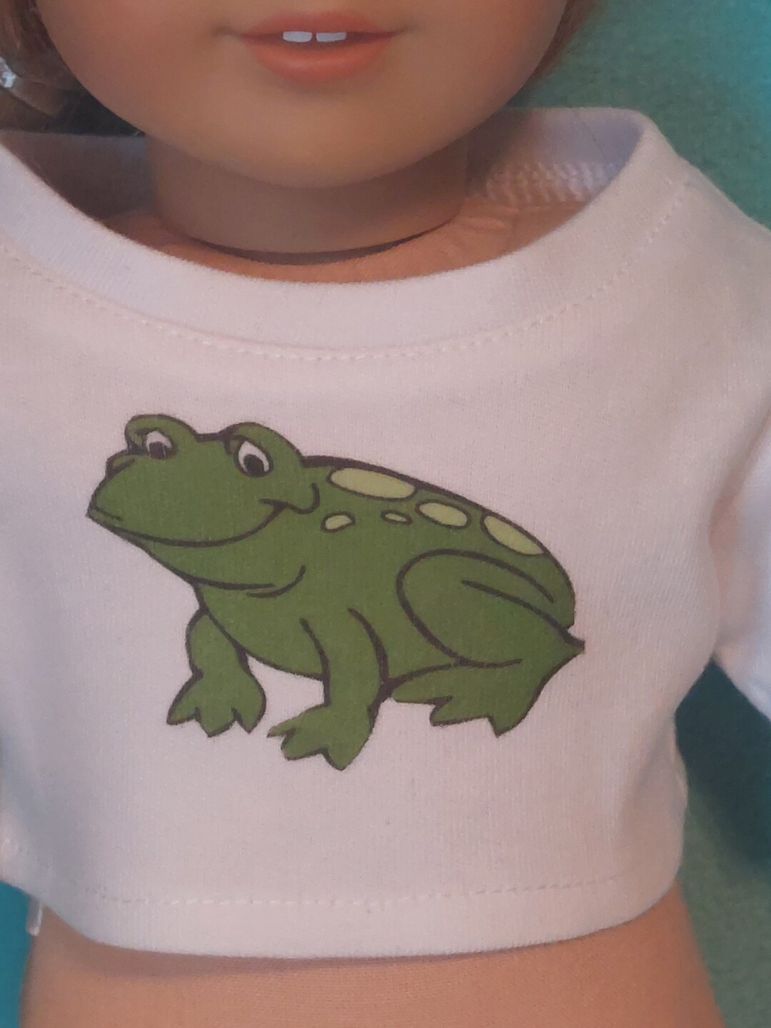 18 Inch Doll Graphic Frog Crop Top With Short Sleeves - Etsy