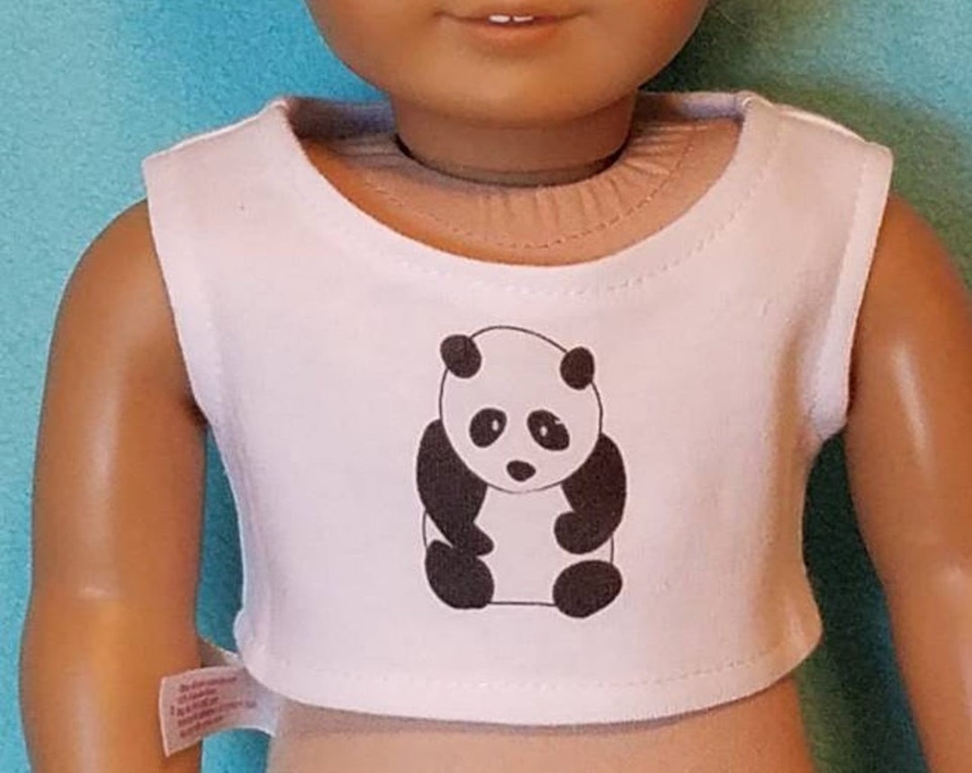 Panda Graphic Crop Top for 18 Inch Doll - Etsy