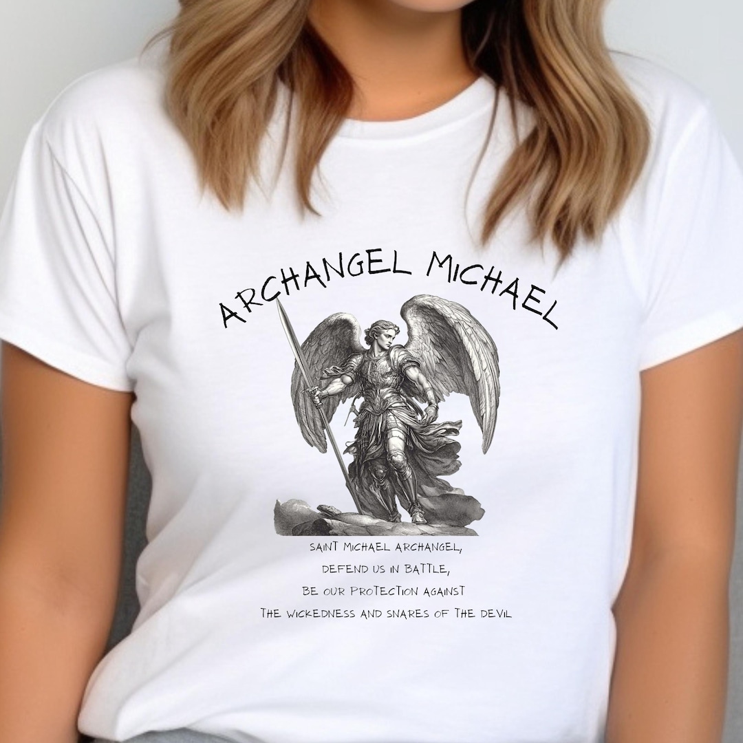 Archangel St. Michael T Shirt, Saint Michael Prayer, Christian Tshirt ...