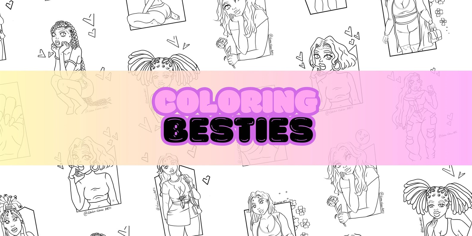 Single Cute Coloring Pages Featuring Cute Girl With Cute Outfit Relax ...
