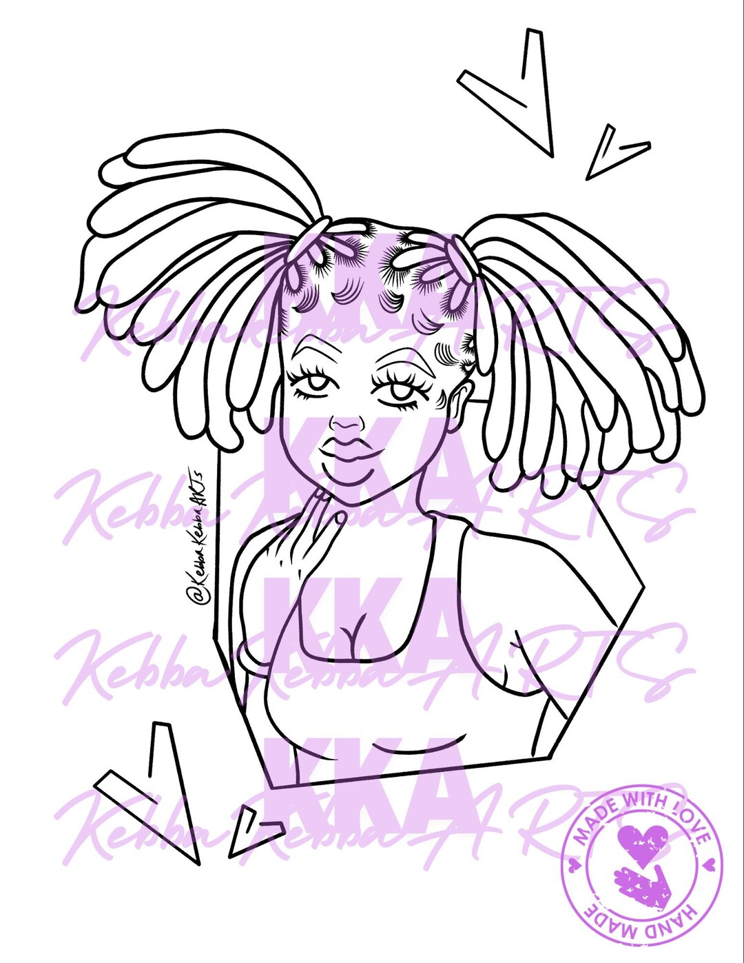 Single Cute Coloring Pages Featuring Fashion, Women and Hairstyles ...