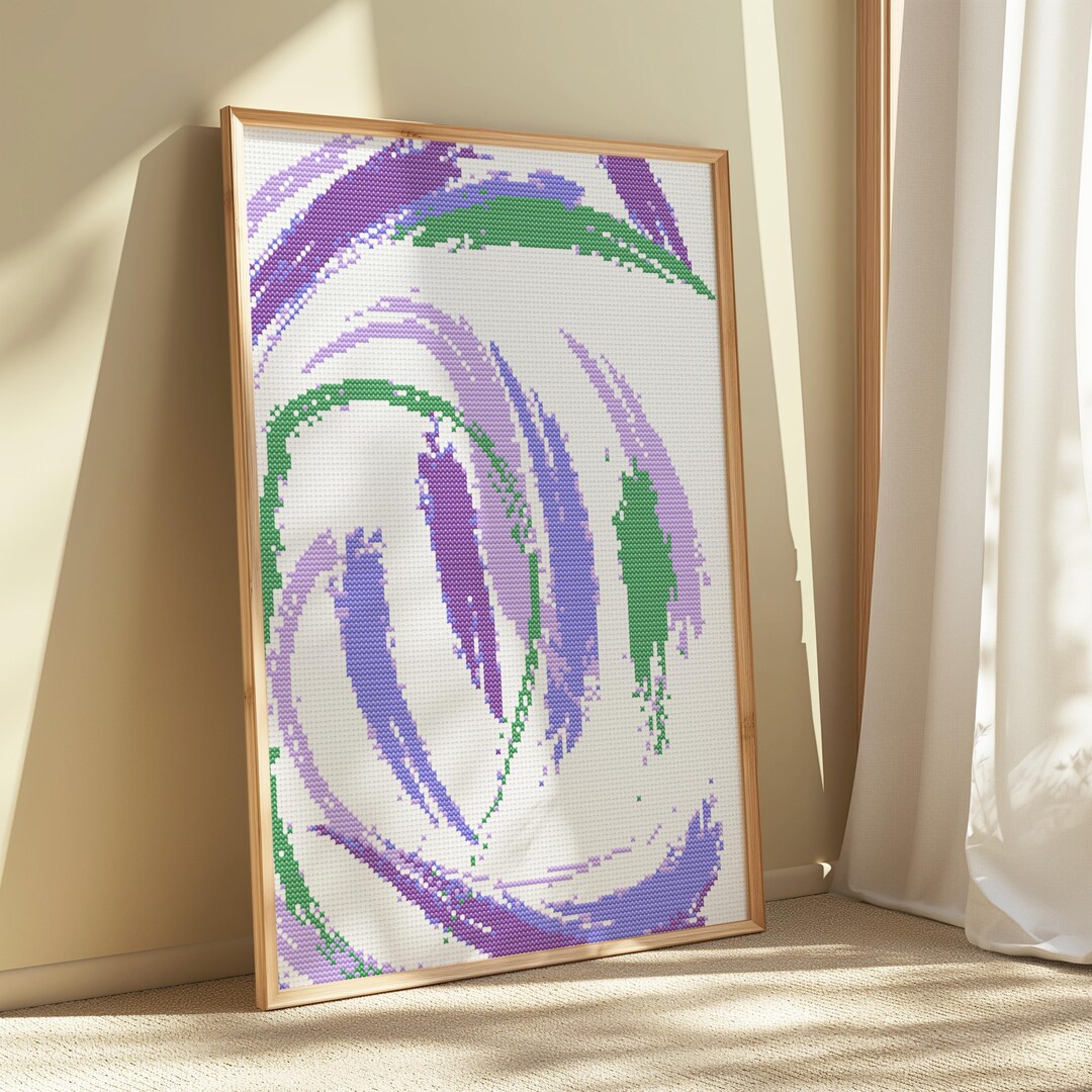 A4 Brush Strokes A4 Cross-stitch Pattern Modern Wall Art - Etsy